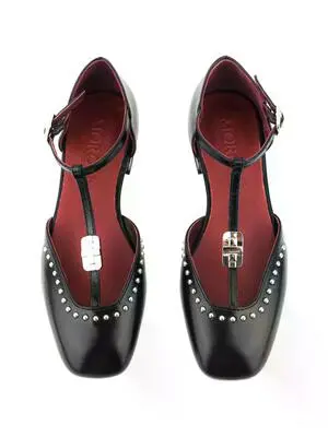 MOROBÉ Florinne 01 Studded T-bar Ballet Flats