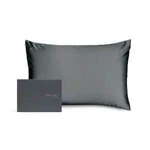 SILK ADDICT Luxury Mulberry Silk Pillowcase 75 X 50cm Charcoal - Grey