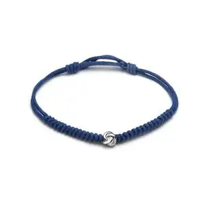WITH LOVE DARLING Knot String Bracelet Siver - Blue