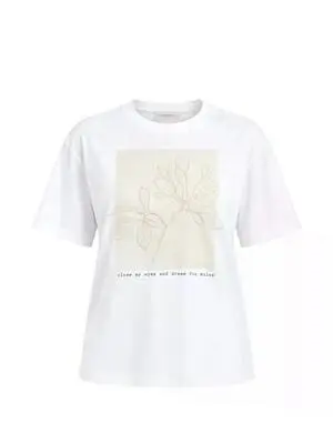 TWINSET Regular T-shirt With Print And Embroidery - White