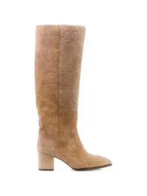 TORAL SHOES Country Crocodile-effect Suede Boots