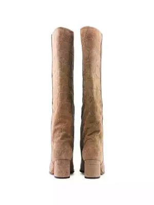 TORAL SHOES Country Crocodile-effect Suede Boots