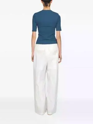 AMOMENTO Banding Wide-leg Trousers