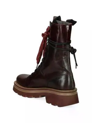 PATRIZIA BONFANTI Scorpio Lace-up Leather Ankle Boots