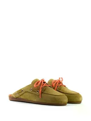 POSA Lace-up Suede Mules