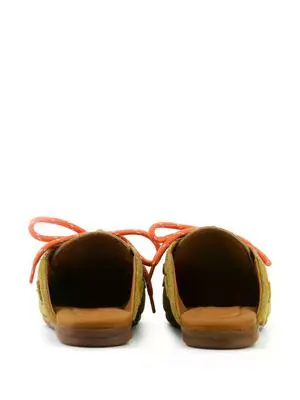 POSA Lace-up Suede Mules