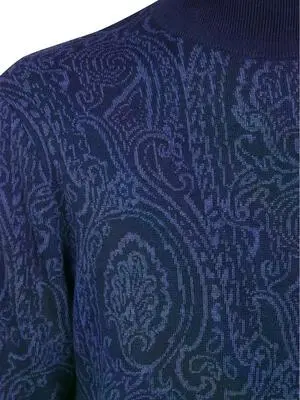 Etro Paisley-jacquard Roll-neck Sweater