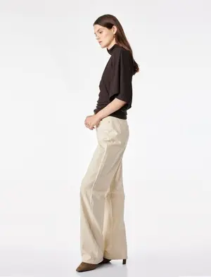 KOTON High Neck Textured Blouse