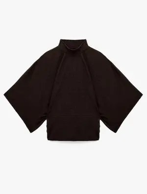KOTON High Neck Textured Blouse