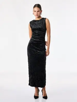 Koton Velvet Midi Dress