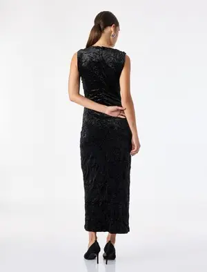 Koton Velvet Midi Dress