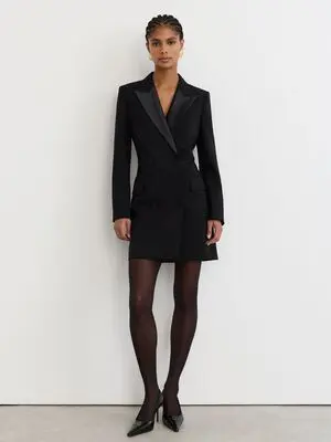 REISS Annika Double-breasted Tuxedo Mini Dress