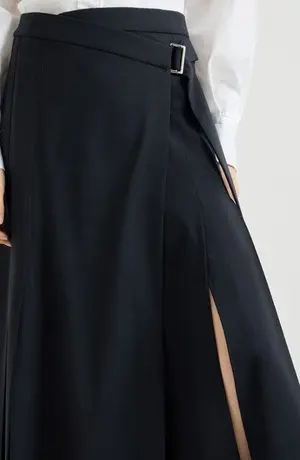 Brunello Cucinelli Tropical Luxury Wool Kilt Skirt