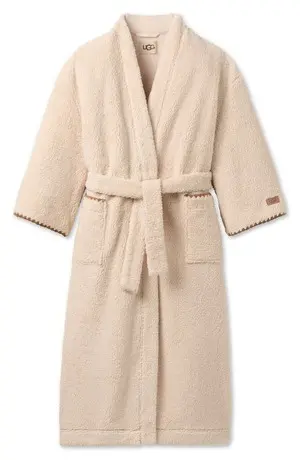 UGG Linet Oversized Plush Fleece Robe - Cream