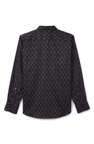 Robert Graham Fighting Chance Long Sleeve Stretch Cotton Shirt - Black
