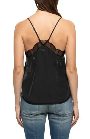 ZADIG & VOLTAIRE Christy Silk Strass Paisley Camisole
