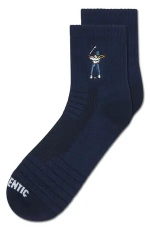 EASTSIDE GOLF Logo Embroidered Ankle Socks - Navy
