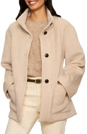 SANCTUARY Belted Brushed Coat