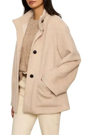 SANCTUARY Belted Brushed Coat