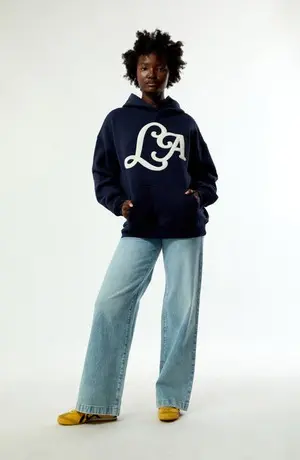 PACSUN La Oversize Cotton Blend Hoodie