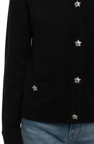 Zadig&Voltaire Marcya Crystal Star Button Cashmere Cardigan