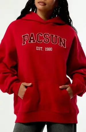 PACSUN Logo 1980 Oversize Cotton Blend Hoodie