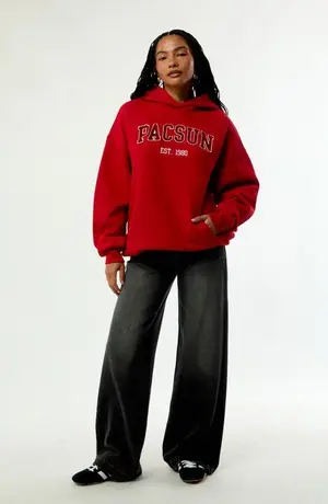 PACSUN Logo 1980 Oversize Cotton Blend Hoodie