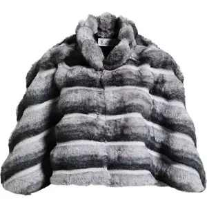 LA FIORENTINA Channeled Faux Fur Capelet