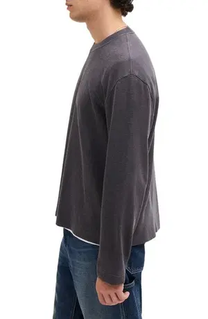 Madewell Weekend Slub Long Sleeve T-shirt - Coal