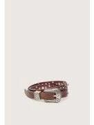 GOLDEN GOOSE Leather Belt With Studs - Multicolor