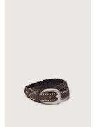 GOLDEN GOOSE Houston Suede Belt With Micro Studs - Multicolor