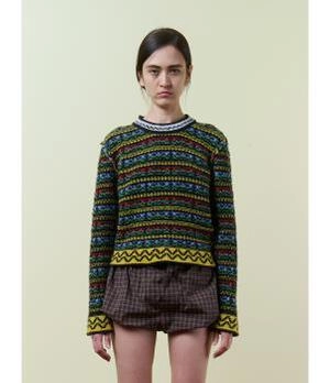 Marni Jacquard Wool Crewneck Sweater - Multicolor