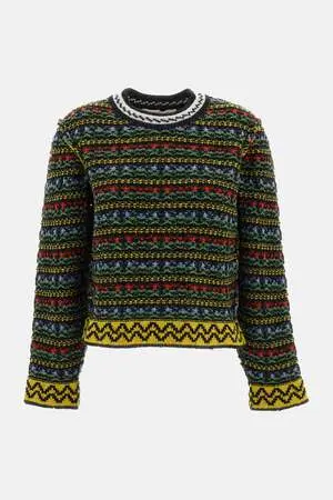 Marni Jacquard Wool Crewneck Sweater - Multicolor