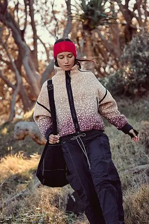Free People Mountain High Printed Fleece Jacket