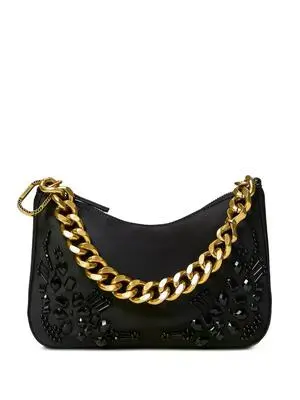 TWINSET Liliane Crystal-embellished Chain-link Shoulder Bag - Black