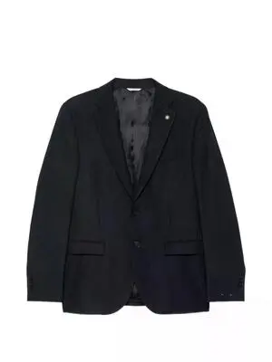 MANUEL RITZ Check-pattern Single-breasted Suit - Blue