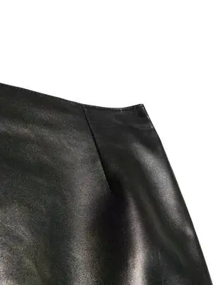 Gucci Side-slit Leather Mini Skirt