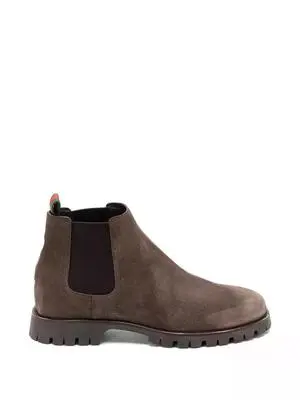 Gucci Web-stripe Lug-sole Boots - Brown