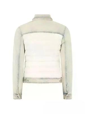 MOORER Quilted-panelled Denim Jacket
