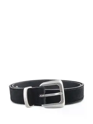 MOLEBO Hairy Leather Belt - Black