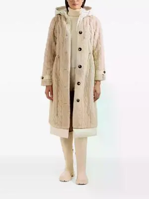 Rudsak Oriana Cable-knit Faux-fur Coat - Neutrals