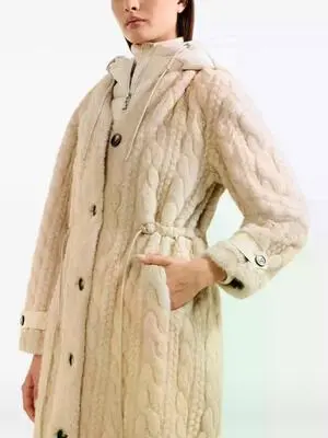 Rudsak Oriana Cable-knit Faux-fur Coat