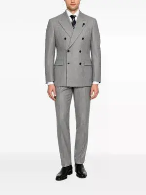 LARDINI Double-breasted Patterned Suit
