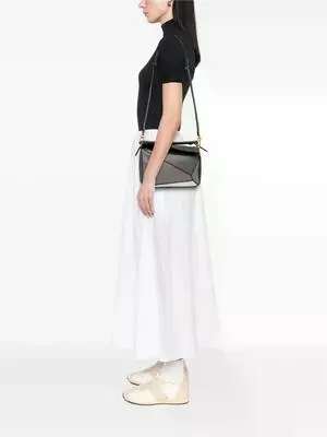 LOEWE 2017 Medium Tricolor Calfskin Puzzle Satchel