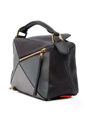 LOEWE 2017 Medium Tricolor Calfskin Puzzle Satchel
