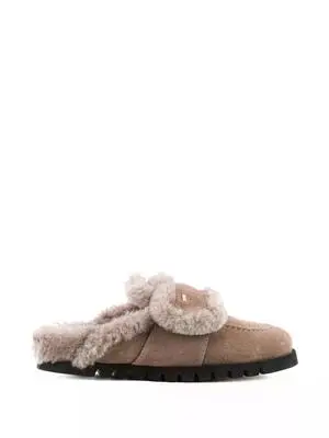 NUBIKK Teddy Furry Slip-on Slippers - Grey