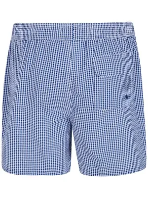 BARBOUR Gingham-check Seersucker Swim Shorts