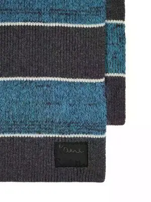 Paul Smith Striped Ribbed-knit Scarf