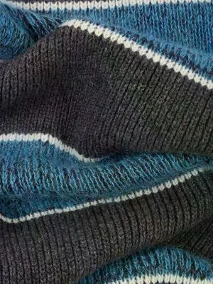 Paul Smith Striped Ribbed-knit Scarf