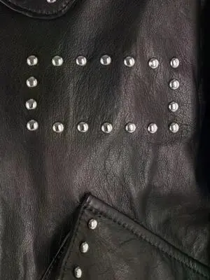 Noir Kei Ninomiya Stud-embellished Leather Jacket